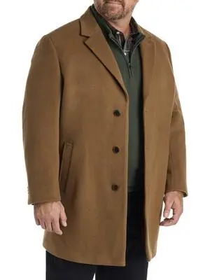 Michael Kors Big & Tall Wool-cashmere Overcoat - Camel