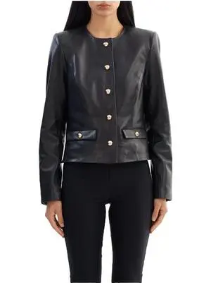 LAMARQUE Lynn Leather Jacket - Black