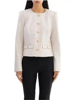 LAMARQUE Lynn Leather Jacket - Whisper White