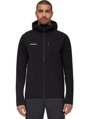 MAMMUT Ultimate Comfort Softshell Hooded Jacket - Black