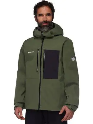 MAMMUT Stoney Hs Hooded Jacket - Dark Marsh/black