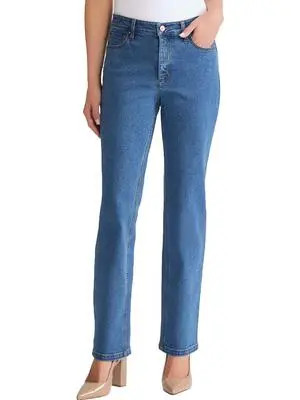 Jones New York Lexington Straight Leg Jeans - Oasis Wash