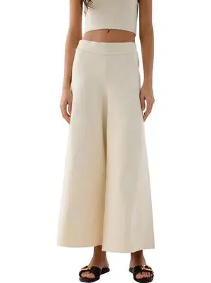 SCALPERS Embsun Knit Pant - Ecru
