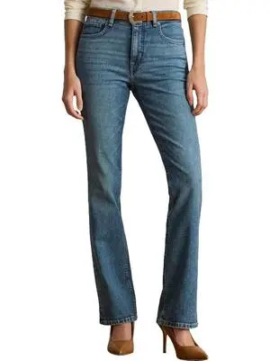 Ralph Lauren High-rise Bootcut Jeans - Ocean Blue Wash
