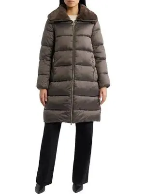 Bcbgmaxazria Nylon Puffer Coat - Mocha