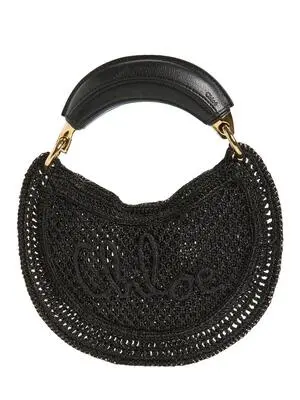 Chloé Raffia Hobo Bag - Black