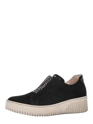 Gabor Crystal Studded Slip-On Sneakers Black