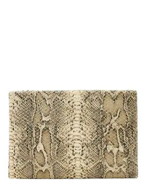 ALLSAINTS Bettina Snakeskin Embossed Leather Clutch