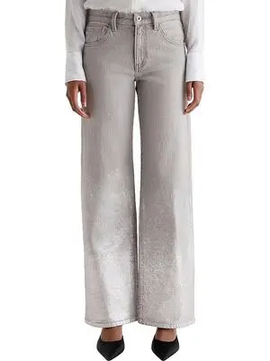Ag Adria Low Rise Wide Leg Jeans - Silver Myst