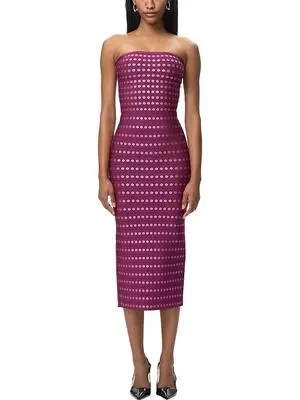 Herve Leger Eira Midi Dress Thistle