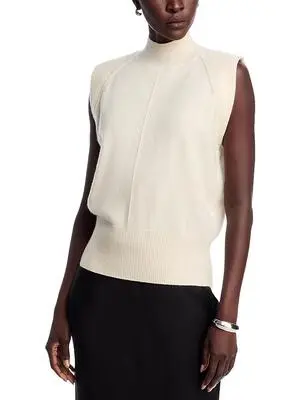 BOSS Futrani Sleeveless Cashmere Sweater - Soft Cream