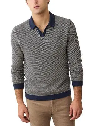 Marine Layer Liam Sweater Polo - Navy/drift