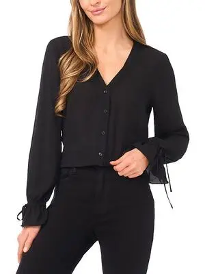 CECE DUPRAZ Tie Sleeve Blouse - Rich Black