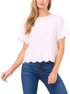 CECE DUPRAZ Embellished Top - Ultra White