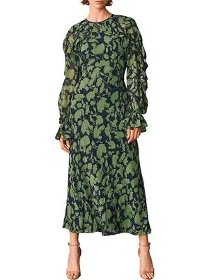 Mint Velvet Floral Print Maxi Dress - Green