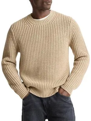 Vince Merino Wool Utility Shaker Sweater - H River Sand