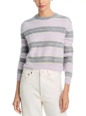 Guest In Residence Grizzly Cashmere Striped Sweater - Dusk Combo