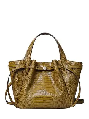TORY BURCH Romy Croc Leather Small Tote
