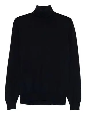 CENERE GB Roll-neck Sweater - Blue