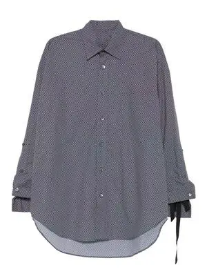 MARINA YEE Patterned Button-down Shirt - Blue