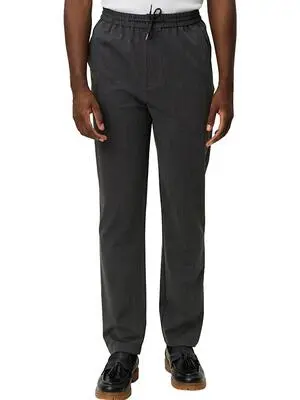 LES DEUX Como Tapered Textured Trousers - Dark Grey
