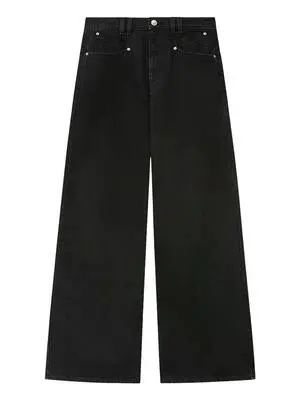Isabel Marant Lemony Wide Leg Jeans - Black