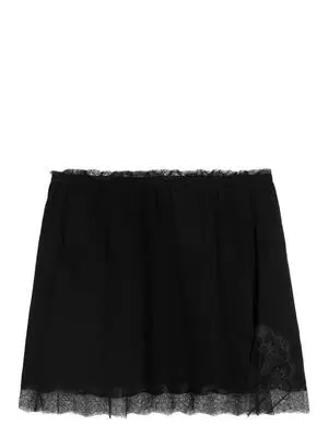 Zadig&Voltaire Jarvisa Lace-trim Mini Skirt - Black