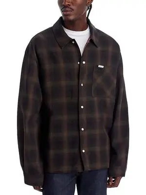 REPRESENT Bonded Reversible Check Shirt - Nero
