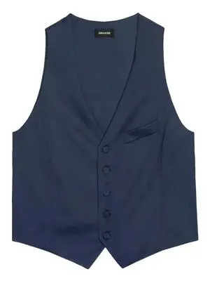 Zadig&Voltaire Emaux Button Waistcoat - Blue
