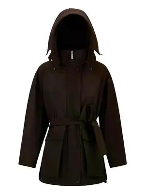 Herno Hooded Belted Jacket - Brown