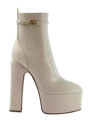 Valentino Garavani Platform-sole Boots - Neutrals