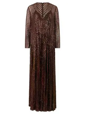 Valentino Garavani Sequin-embellished Maxi Dress - Brown