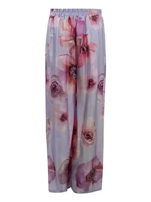 SLEEP NO MORE Floral Print Trousers - Purple