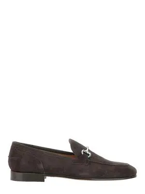 DUCA DEGLI ABRUZZI Almond-toe Suede Loafers - Brown