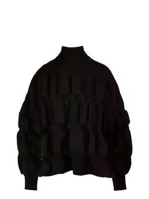 IOANA CIOLACU Ruffled Mock-Neck Sweatshirt