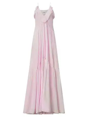 MARANT ETOILE Vasma Ruffled Maxi Dress - Pink