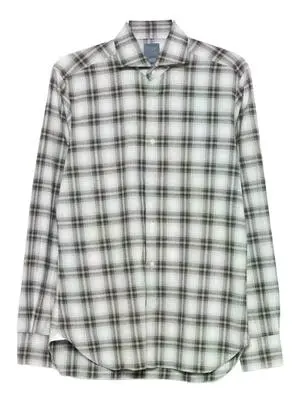 BARBA NAPOLI Plaid Button Shirt - Grey