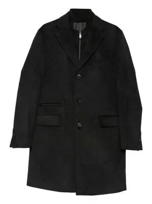 Corneliani Flap-pockets Single-breasted Coat - Black