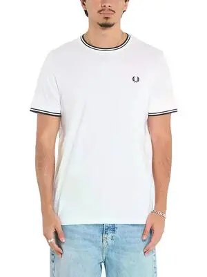 Fred Perry Tipped Twin Cotton T-shirt White