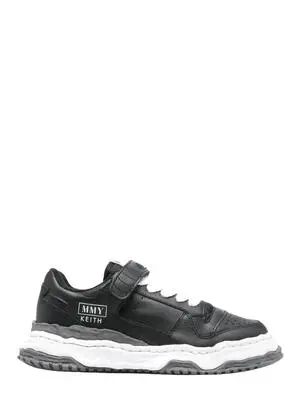 Mihara Yasuhiro Touch-strap Leather Sneakers - Black