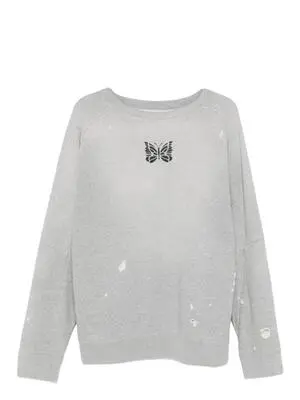 NEEDLES Butterfly-Patch Distressed Sweater