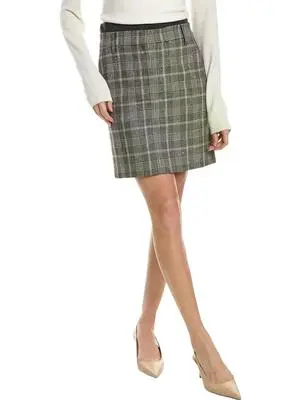 Brunello Cucinelli Plaid Mini Skirt - Grey