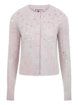Bernadette Gilberte Embellished Cardigan - Pink