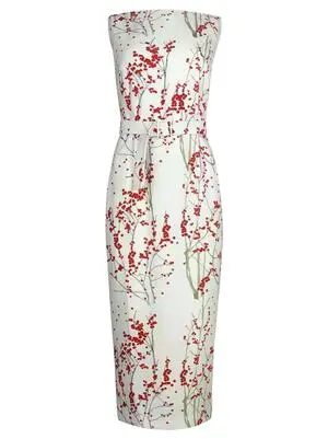 Bernadette Lucille Floral Belted Midi Dress - White