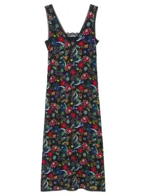 Zadig&Voltaire Renzo Floral Lace Midi Dress - Black