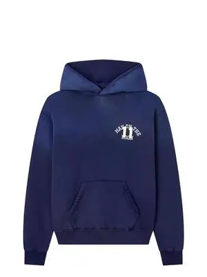 MAN ON THE BOON. Logo Hoodie - Blue