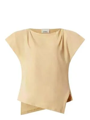 Isabel Marant Sebani Draped Asymmetric T-shirt - Yellow