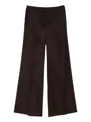 REWIND Wide Leg Trousers - Brown