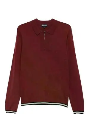 Emporio Armani Zip-collar Polo Shirt - Red