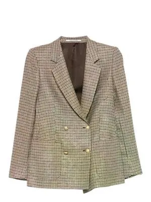 Tagliatore Check Double-breasted Jacket - Brown